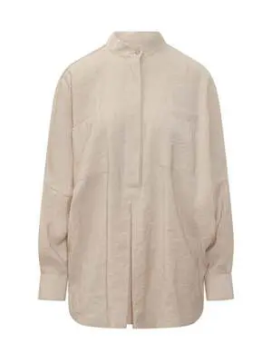LE SULLY STUDIO Studio Shirt With Neck Corset - Panna