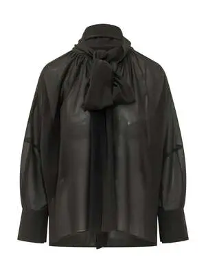 LE SULLY STUDIO Scarf Detail Shirt - Nero