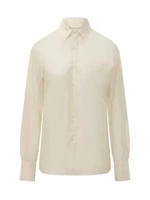 LE SULLY STUDIO Light Knit Over Shirt - Panna