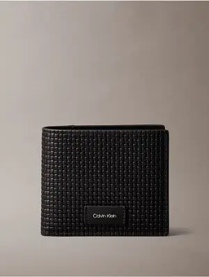 Calvin Klein Embossed Woven Billfold Coin Wallet