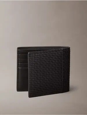 Calvin Klein Embossed Woven Billfold Coin Wallet