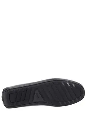 BOSS Leather Moccasin With Bow - Black