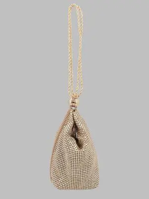 Cult Gaia Metallic Glass Evening Pouch - Gold