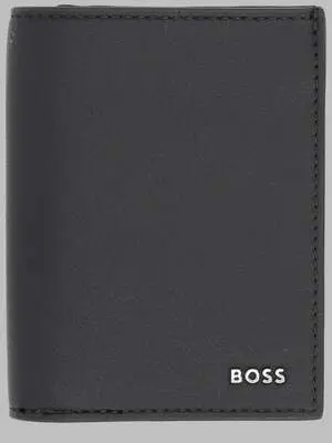 BOSS Logo Textured Wallet - Black
