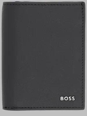 BOSS Logo Textured Wallet - Black
