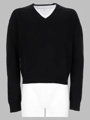 Rick Owens Cashmere Blend V-neck Pullover - Black