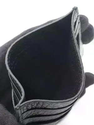 Prada 2020s Daino Trian Leather Card Holder