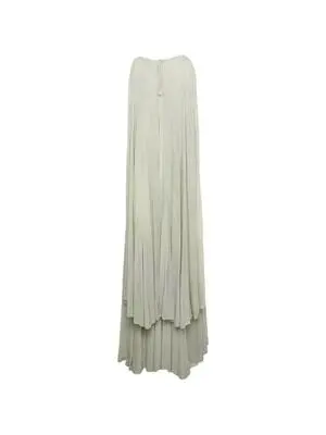 Elisabetta Franchi Plissé Sleeveless Maxi Dress