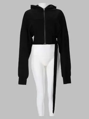 Rick Owens Cropped Zip-up Hoodie