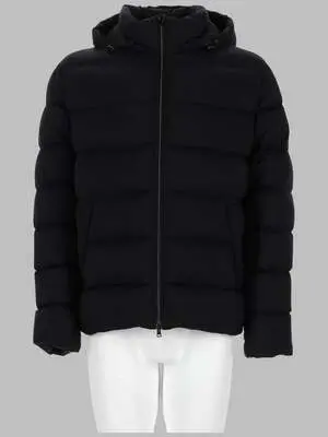 Herno Piumino Trapuntato Con Cappuccio - Black