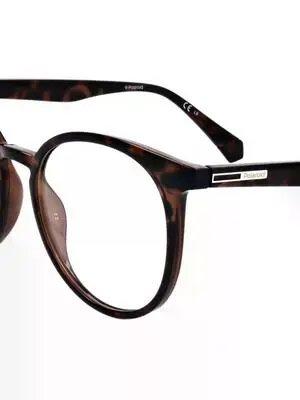 POLAROID Tortoiseshell-effect Round-frame Glasses