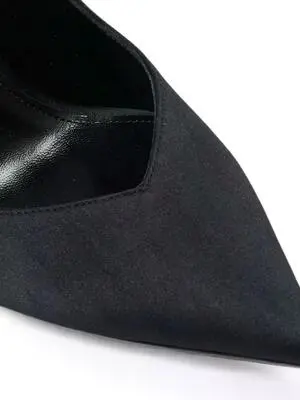 Attico Venus Crystal-embellished Ankle-wrap Pumps - Black