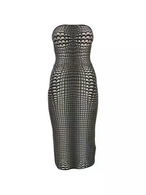 MARINE SERRE Moon Jacquard Tube Mini Dress