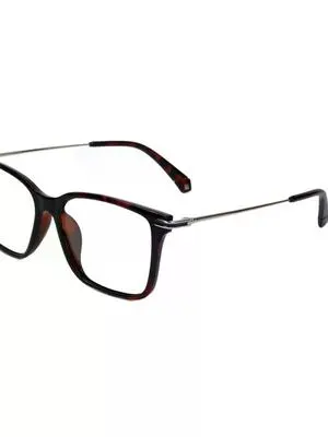 POLAROID Tortoiseshell-effect Rectangle-frame Glasses - Brown