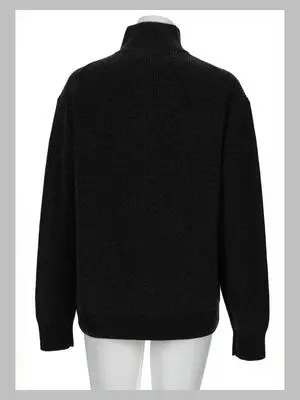 JW Anderson Wool And Organic Cotton Quarter Zip Sweater - Silver