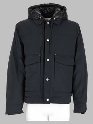 Moose Knuckles Zip Up Logo Elastic Jacket - Black