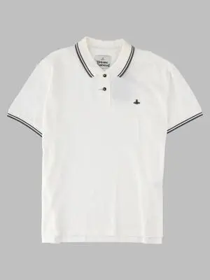 VIVIENNE WESTWOOD Short Sleeve Polo Shirt - White