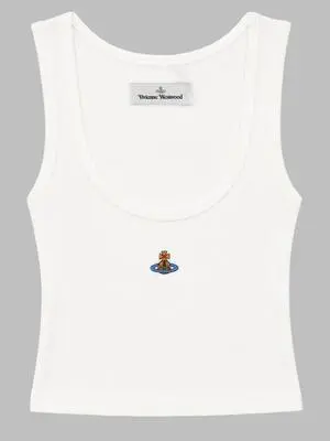 VIVIENNE WESTWOOD Textured Tank Top - White