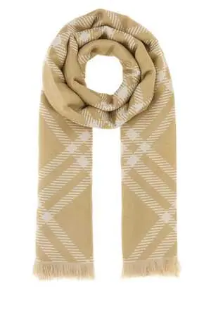 Burberry Embroidered Wool Blend Scarf - Multicolor