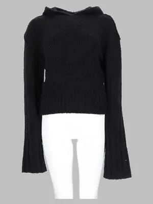 Rick Owens Cashmere And Silk Hoodie - Black