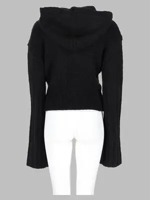 Rick Owens Cashmere And Silk Hoodie - Black