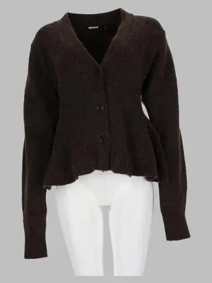 ROTATE BY BIRGER CHRISTENSEN Alpaca Blend Cardigan - Brown