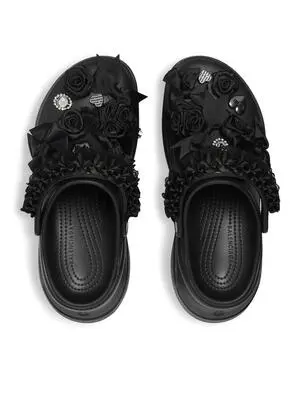 Balenciaga Crocs™ Jibbitz™ Sabot Clogs - Black