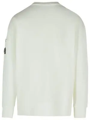 C.P. COMPANY Emerized Cotton Sweatshirt - White