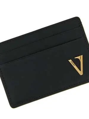Versace V Logo' Card Holder - Black