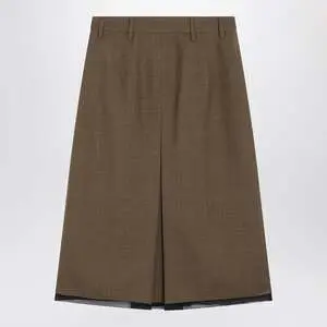 Prada Tobacco-colored Wool Skirt