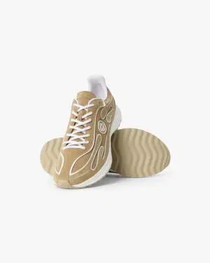 Casablanca Beige Suede Stade Sneaker