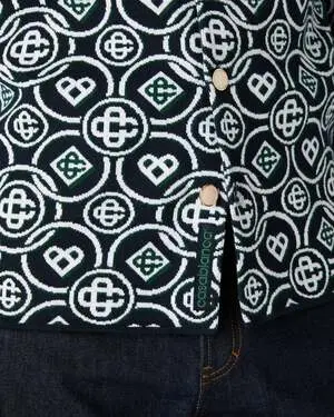 Casablanca Dark Icon Monogram Long Sleeve Shirt