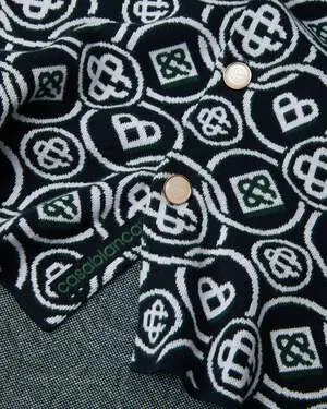 Casablanca Dark Icon Monogram Long Sleeve Shirt