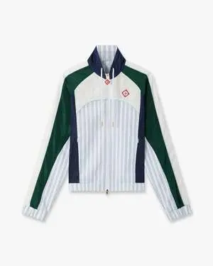 Casablanca Navy Pinstripe Panelled Track Jacket