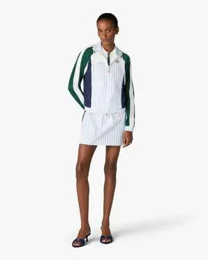 Casablanca Navy Pinstripe Panelled Track Jacket