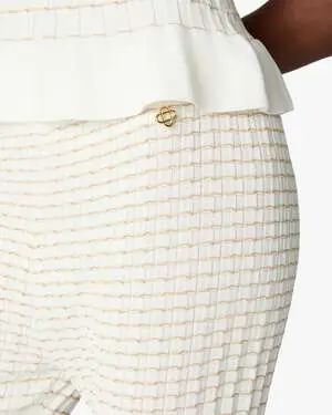 Casablanca Pleated Mosaic Flare Pants