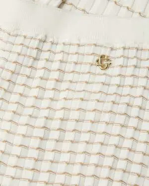 Casablanca Pleated Mosaic Flare Pants