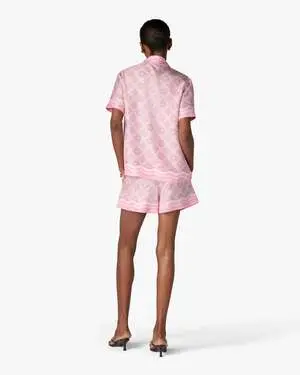 Casablanca Radiating Monogram Silk Shorts