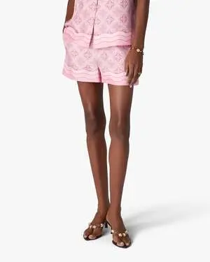 Casablanca Radiating Monogram Silk Shorts