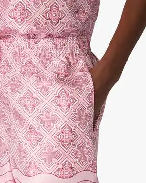 Casablanca Radiating Monogram Silk Shorts