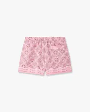 Casablanca Radiating Monogram Silk Shorts