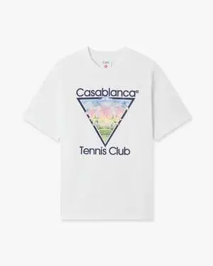 Casablanca Tennis Club Icon Short Sleeve T-shirt - White