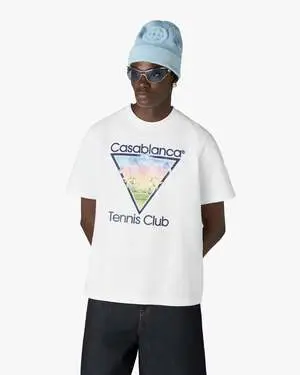 Casablanca Tennis Club Icon Short Sleeve T-shirt - White