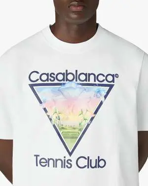 Casablanca Tennis Club Icon Short Sleeve T-shirt - White