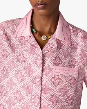 Casablanca Radiating Monogram Silk Shirt