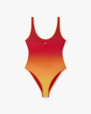 Casablanca Gradient Printed Swimsuit - Red