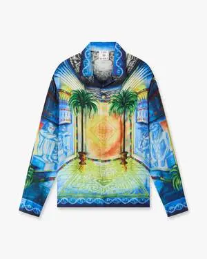 Casablanca Geometrie Sacree Long Sleeve Silk Twill Shirt - Multicolor