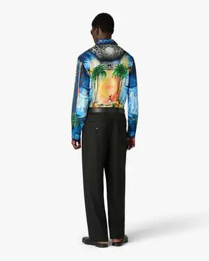 Casablanca Geometrie Sacree Long Sleeve Silk Twill Shirt - Multicolor