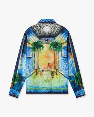 Casablanca Geometrie Sacree Long Sleeve Silk Twill Shirt - Multicolor
