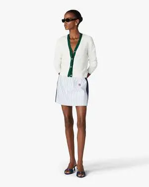 Casablanca White Pointelle Monogram Cardigan